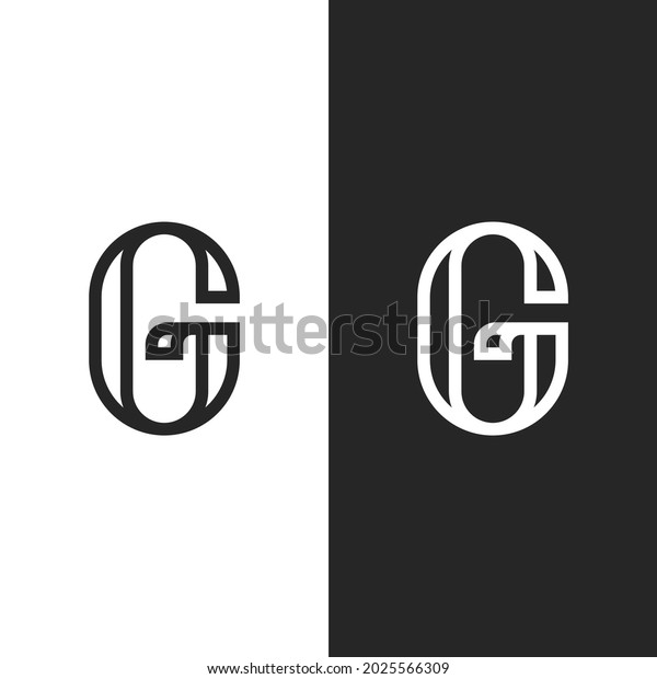 Letter G Logo Aesthetic Line Composition Stock Vector (Royalty Free ...