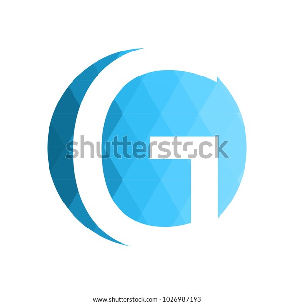 Letter G Logo Blue Low Poly Stock Vector (Royalty Free) 1026987193 ...