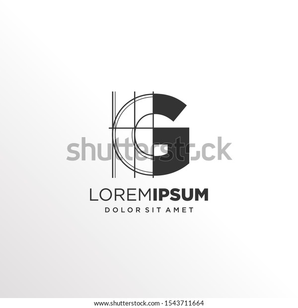 Letter G Logo Design with Architecture Element Letter G Logo Design with Architecture Element
