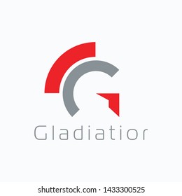 Letter G Logo Form Gladiator Helmet Stock Vector (Royalty Free ...