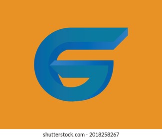 Letter G Logo Made Into 3d Stock Vector (Royalty Free) 2018258267 ...