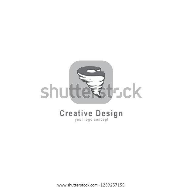 Letter G On Cyclone Logo Design Stock Vector (Royalty Free) 1239257155 ...