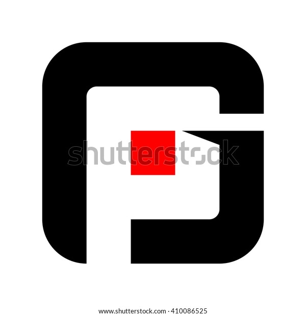 Letter G P Logo Vector Stock Vector Royalty Free 410086525