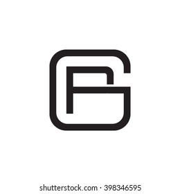 Letter G R Monogram Square Shape Stock Vector (Royalty Free) 398333638