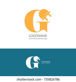 Letter G Plug Logo: vector de stock (libre de regalías) 735826786 ...