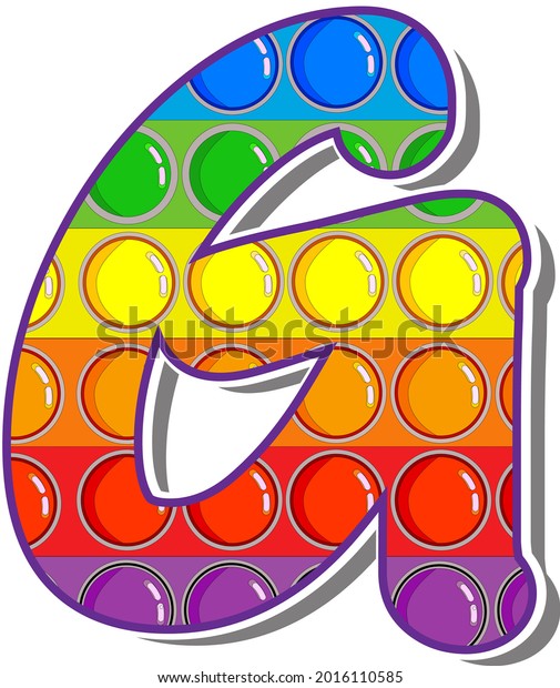 Letter G Rainbow Colored Letters Form Stock Vector (Royalty Free ...