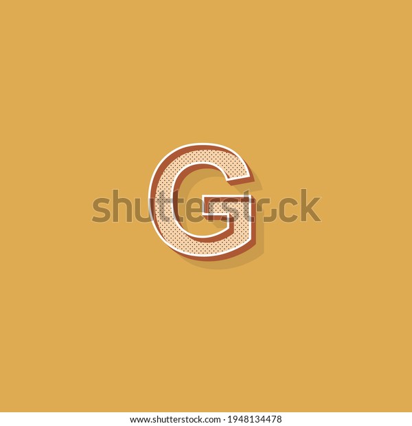 Letter G Retro Text Style Fonts Stock Vector (Royalty Free) 1948134478 ...