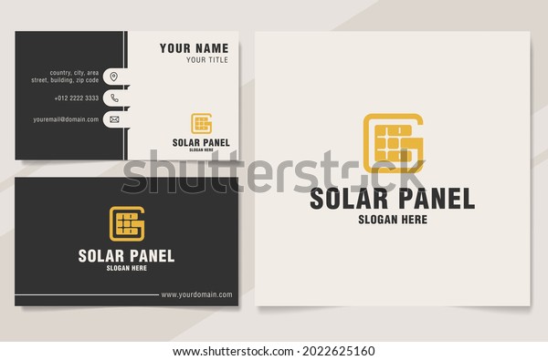 Letter G Solar Panel Logo Template Stock Vector (Royalty Free ...