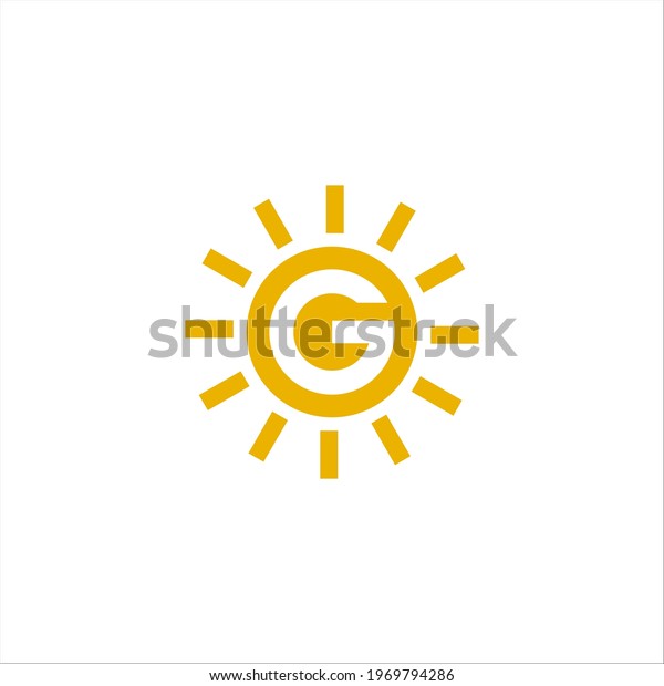 Letter G Sun Logo Design Vector Stock Vector (Royalty Free) 1969794286 ...