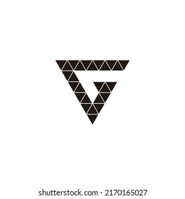Letter G Triangle Triangles Geometric Symbol Stock Vector (Royalty Free ...
