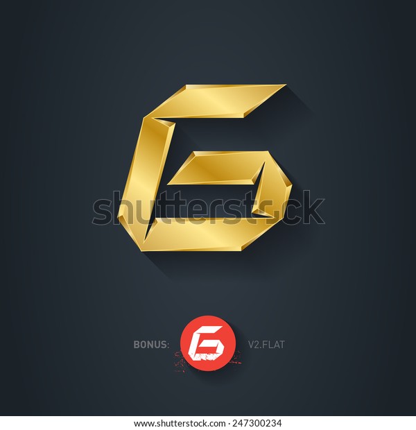 Letter G Vector Gold Font Elegant Stock Vector (Royalty Free) 247300234