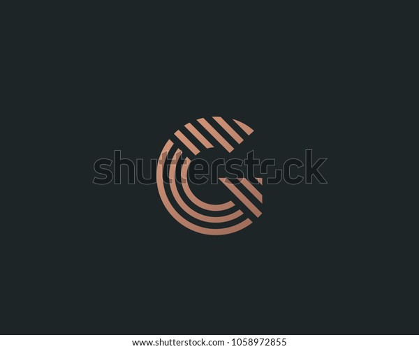 Letter G vector line logo design. Creative minimalism logotype icon symbol.