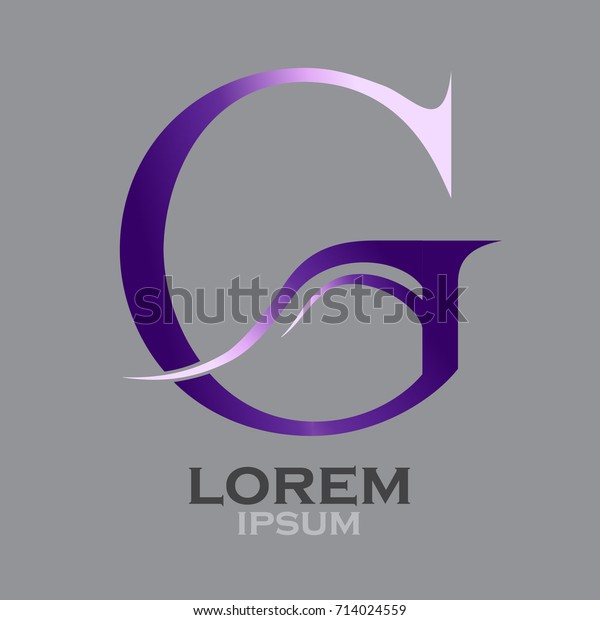 Letter G Violet Letters Stock Vector (Royalty Free) 714024559 ...