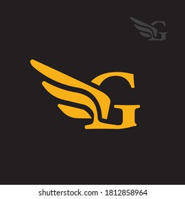 Letter G Wing Logo Vector Template Stock Vector (Royalty Free ...