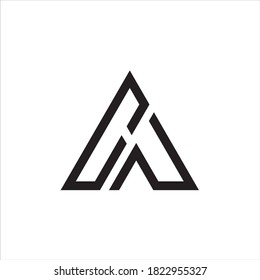 Letter Ga Triangle Vector Line Logo Stock Vector (Royalty Free ...