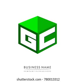 Letter Gc Logo Hexagon Shape Green Stock Vector (Royalty Free ...