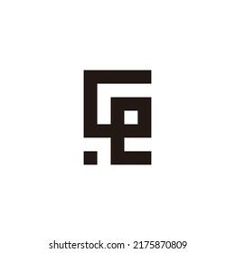 Letter Ge Connect Square Geometric Symbol Stock Vector (Royalty Free ...