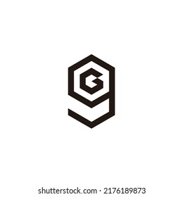 Letter Gg Hexagon Geometric Symbol Simple Stock Vector (Royalty Free ...