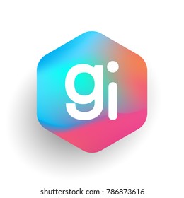 Letter Gi Logo Triangle Shape Colorful Stock Vector (Royalty Free ...