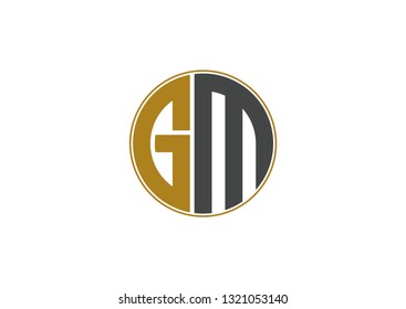 Letter Gm Circle Logo Design Vector Stock Vector (Royalty Free ...