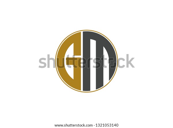 Letter Gm Circle Logo Design Vector Stock Vector (Royalty Free ...