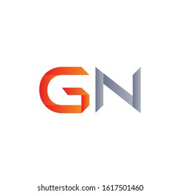 Letter Gn Linked Logo Vector Template Stock Vector (Royalty Free ...
