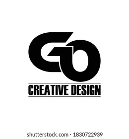 Letter Go Simple Monogram Logo Design Stock Vector (Royalty Free ...