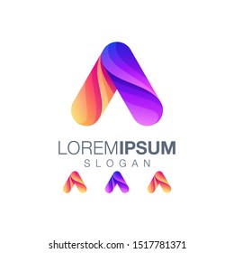 Letter Gradient Color Logo Design Vector Stock Vector (Royalty Free ...
