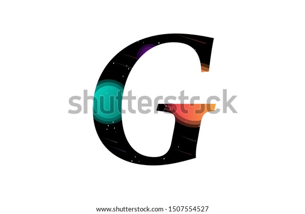 Letter Gspace Character Sciencealphabet Space Stock Vector (Royalty ...