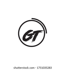 Letter Gt Logo Icon Flat Vector Stock Vector (Royalty Free) 1751035283 ...