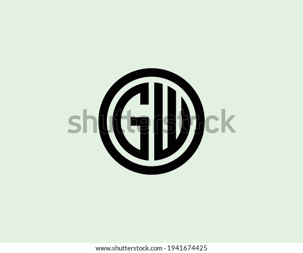 Letter Gw Logo Design Vector Template Stock Vector (Royalty Free ...