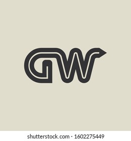 Letter Gw Pencil Shape Logo Design Stock Vector (Royalty Free ...