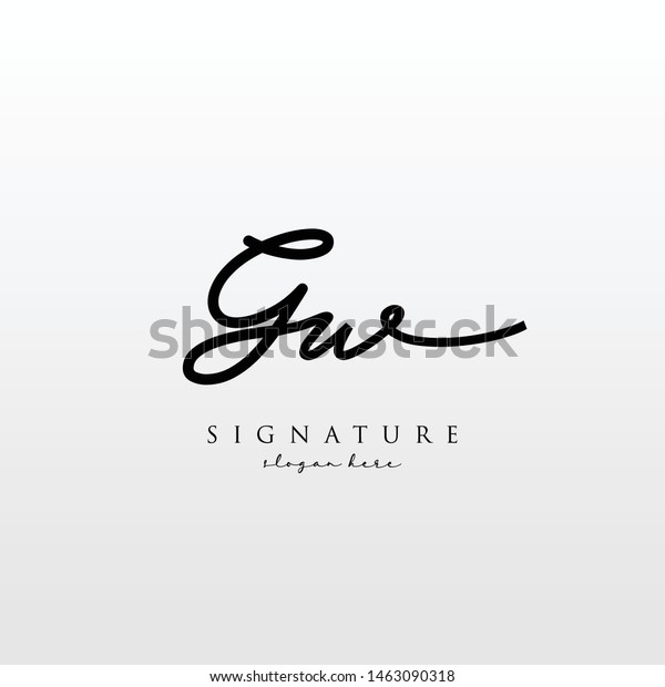 Letter Gw Signature Logo Template Vector Stock Vector (Royalty Free ...