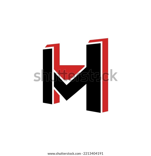 Letter H 3d Logo Design Vector Stock Vector (Royalty Free) 2213404191 ...