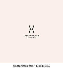 Letter H Abstract Logo Template Design Stock Vector (Royalty Free ...