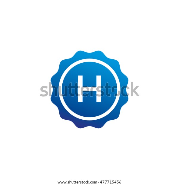 Letter H Badge Vector Stock Vector (Royalty Free) 477715456 | Shutterstock