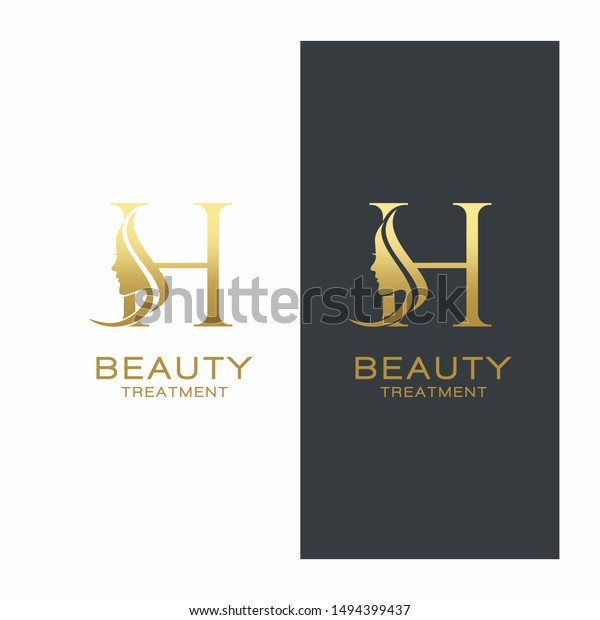 Letter H Beauty Logo Vector Template Stock Vector (Royalty Free) 1494399437
