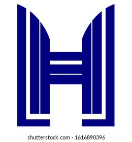 Letter H Blue Colour Stock Vector (Royalty Free) 1616890396 | Shutterstock