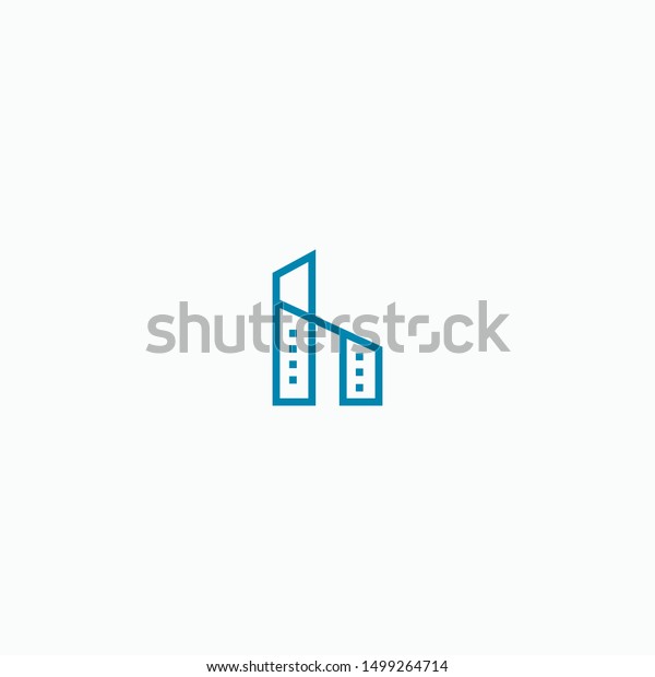 Letter H Building Logo Icon Design Stock Vector (Royalty Free ...