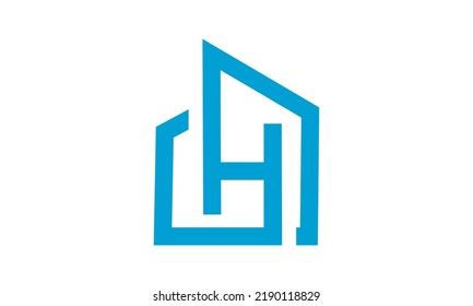 Letter H Building Vector Logo Symbol Stock Vector (Royalty Free ...