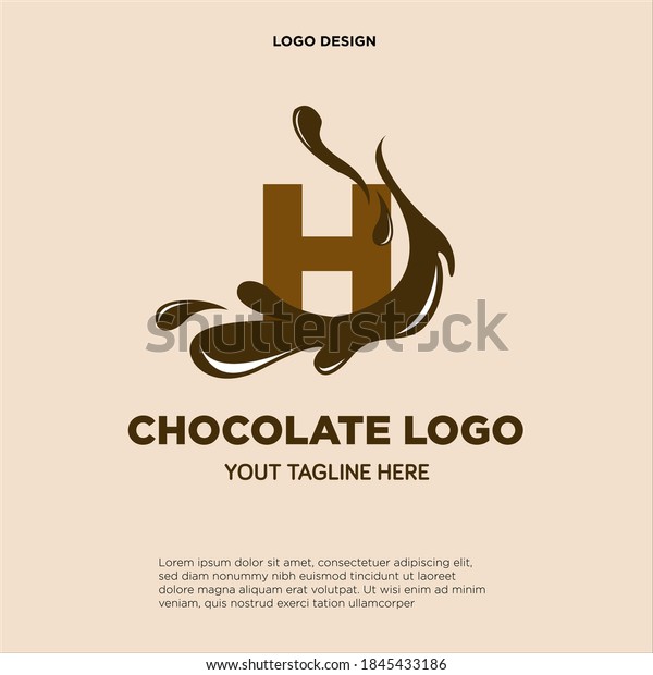 Letter H Chocolate Logo Template Design Stock Vector (Royalty Free ...