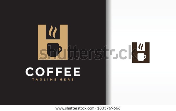Letter H Coffee Cup Logo Stock Vector (Royalty Free) 1833769666 ...