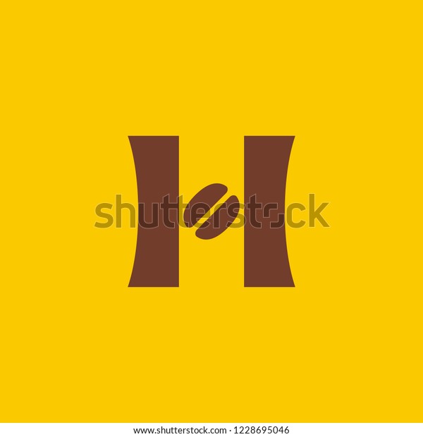 Letter H Coffee Logo Icon Design Stock Vector (Royalty Free) 1228695046 ...