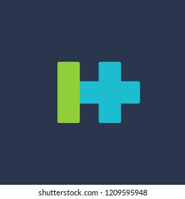 Letter H Cross Plus Logo Icon Stock Vector (Royalty Free) 1209595948 ...