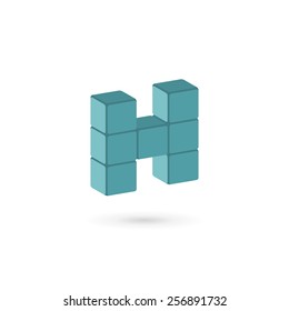 Letter H Cube Logo Icon Design Stock Vector (Royalty Free) 256891732 ...
