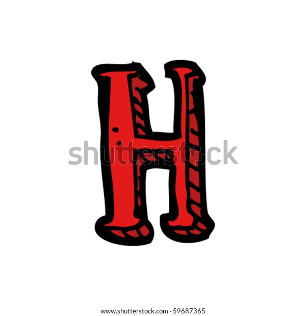 Letter H Drawing Stock Vector (Royalty Free) 59687365 | Shutterstock