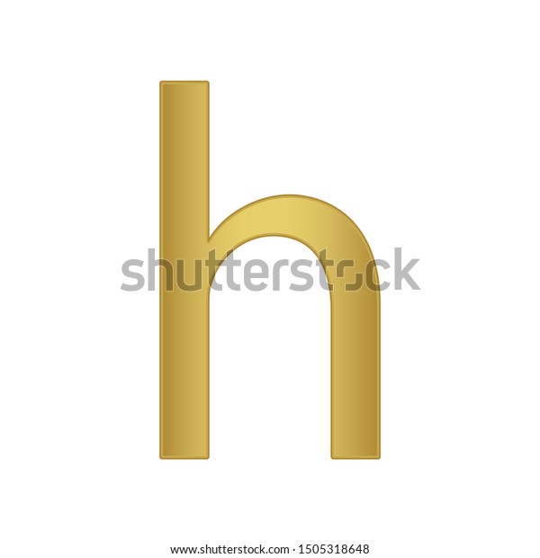 Letter H Golden Letters Small Gold Stock Vector (Royalty Free ...