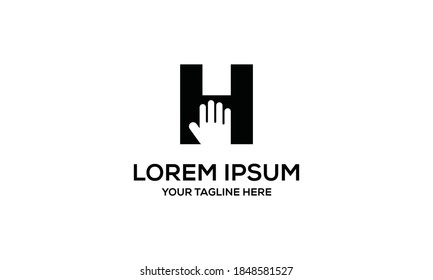 Letter H Hand Vector Logo Design Stock Vector (Royalty Free) 1848581527 ...