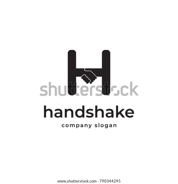 Letter H Handshake Concept Logo Stock Vector (Royalty Free) 790344295 ...