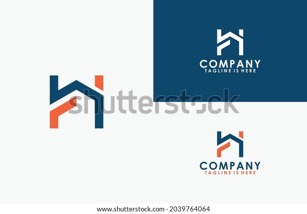 Letter H Home Logo Design Template Stock Vector (Royalty Free ...